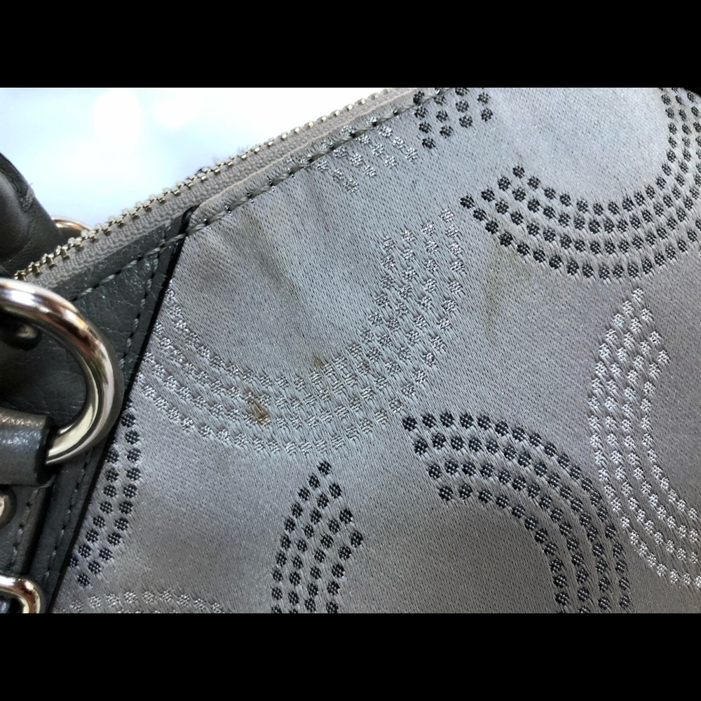 Coach Sophia Madison Op Art Satchel -Silver & Grey - Gem